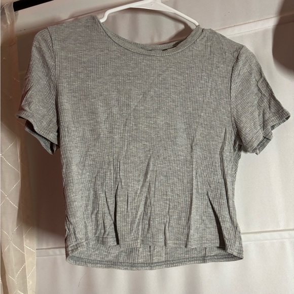 Tops | Plain Gray Crop Top | Poshmark